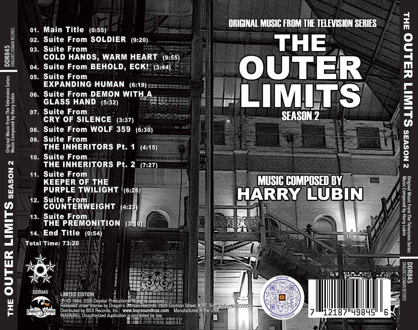 THE OUTER LIMITS: SEASON 2 - Original Soundtrack by Harry Lubin ...